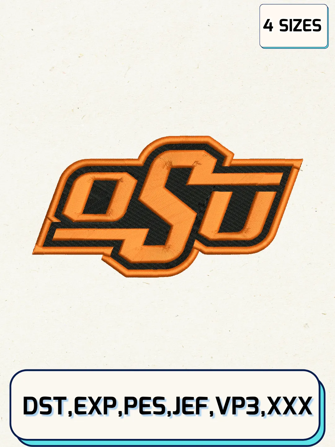 Oklahoma State Cowboys Logos Embroidery Design Files, NCAA Logos ...