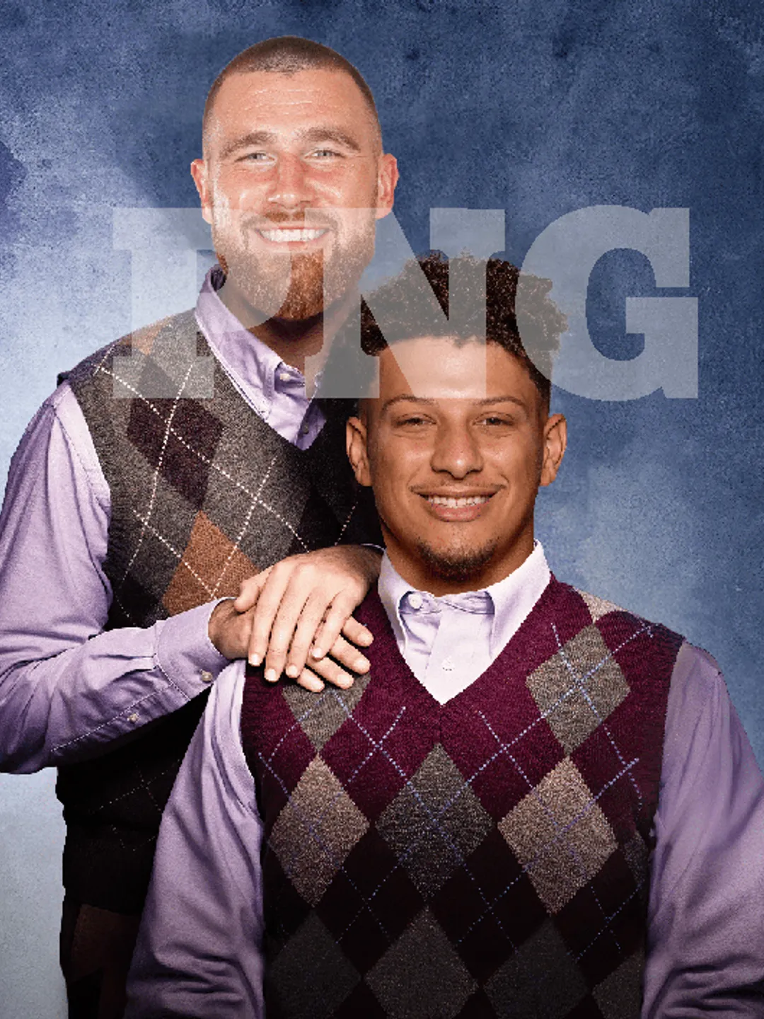 Travis Kelce and Patrick Mahomes as Step brothers PNG Digital Download