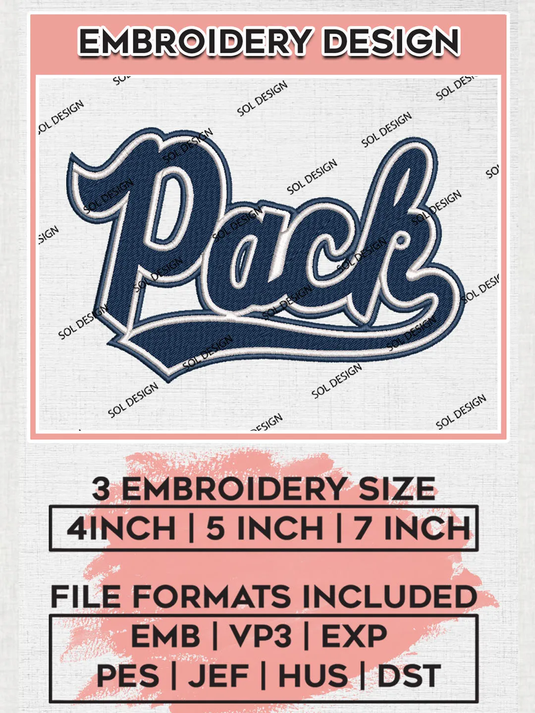 NCAA Nevada Wolf Pack Team Word Logo embroidery designs, NCAA Nevada ...