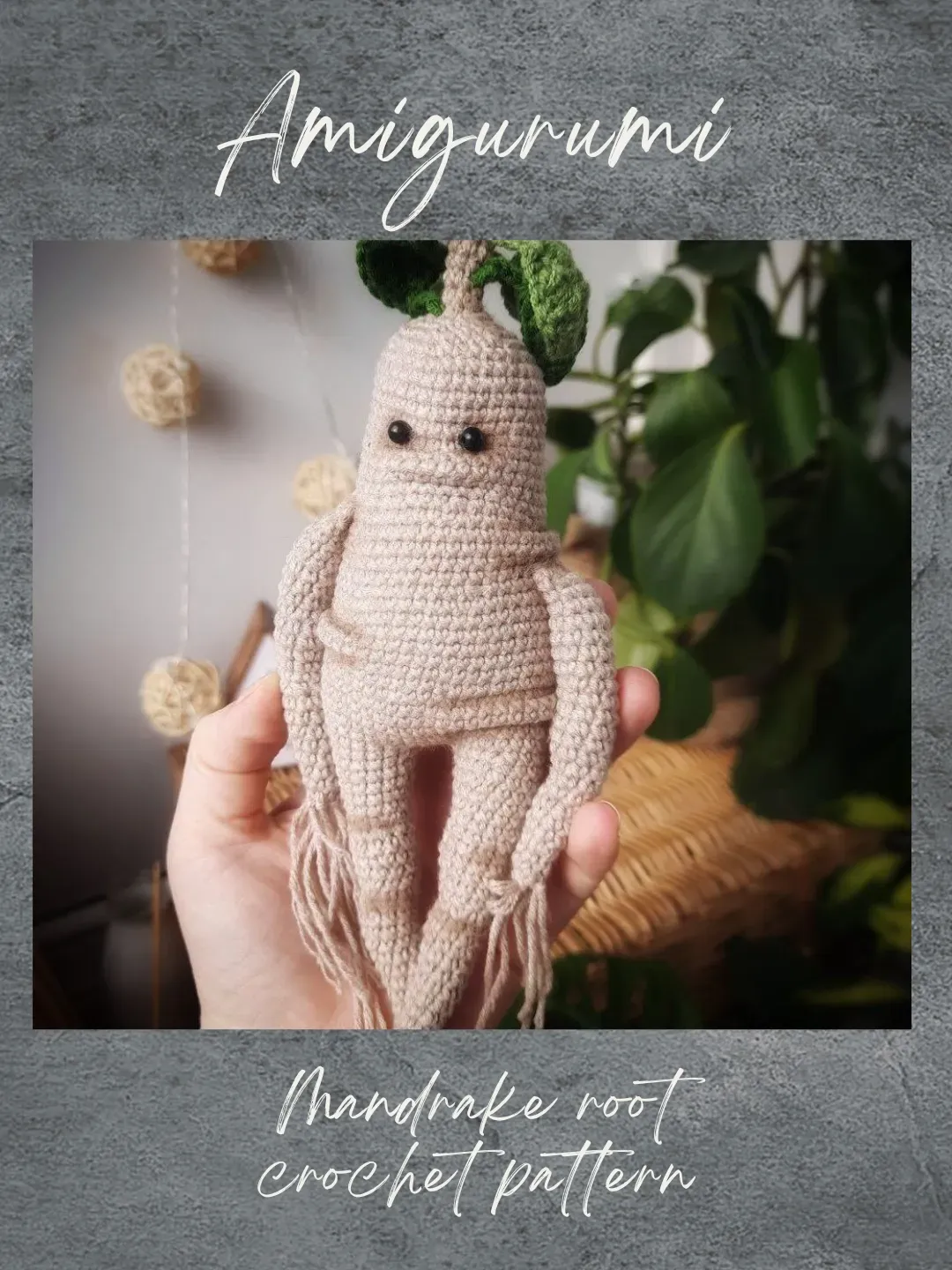 Amigurumi Mandrake Root crochet pattern. Amigurumi pattern. Stuffed ...