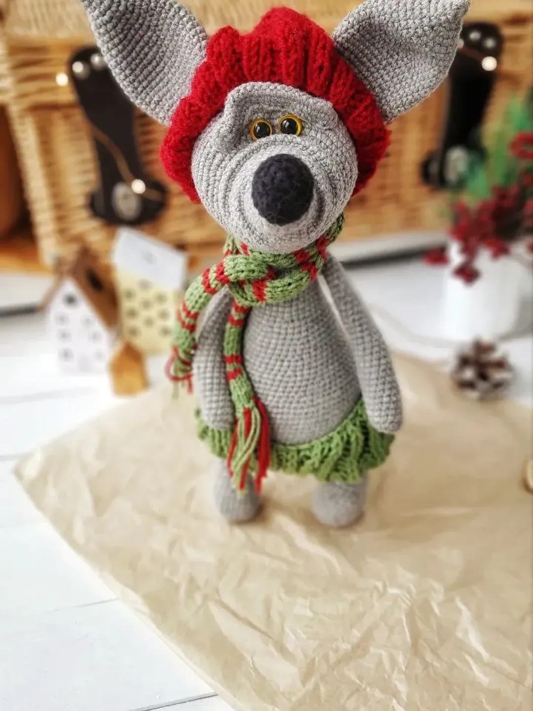 Wolf crochet pattern. Amigurumi wolf pattern. Crochet rasta hat pattern ...