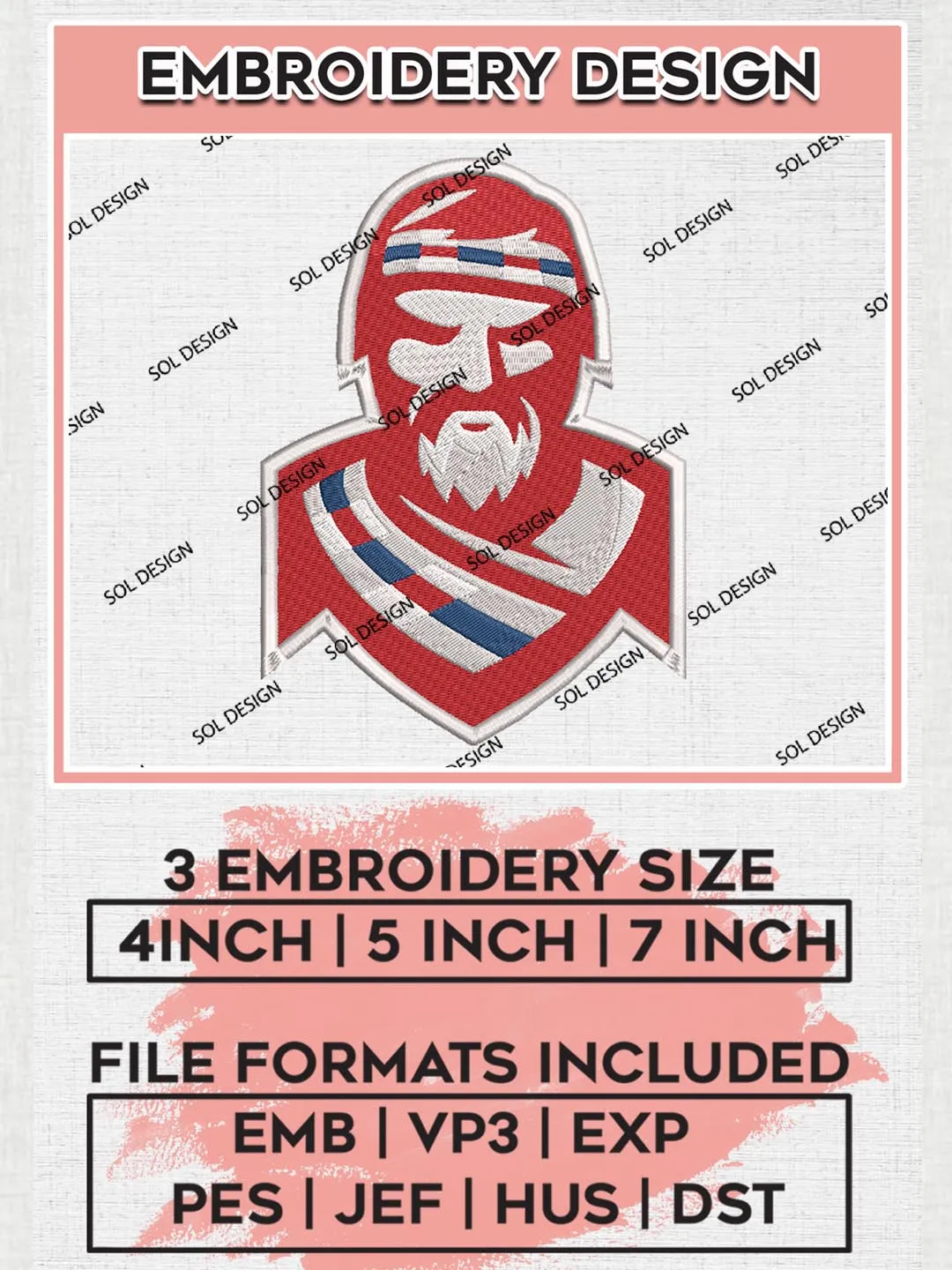 NCAA Radford Highlanders Team Mascot Logo Machine Embroidery Design ...