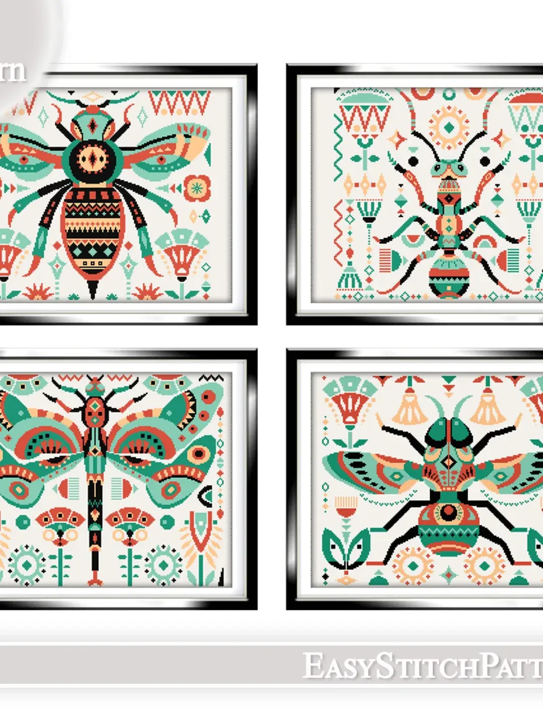 Insects Cross Stitch Pattern. Ant cross stitch pattern. Scandinavian ...