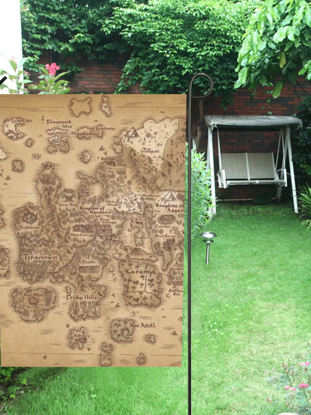 OSRS map of Gielinor Garden Flag