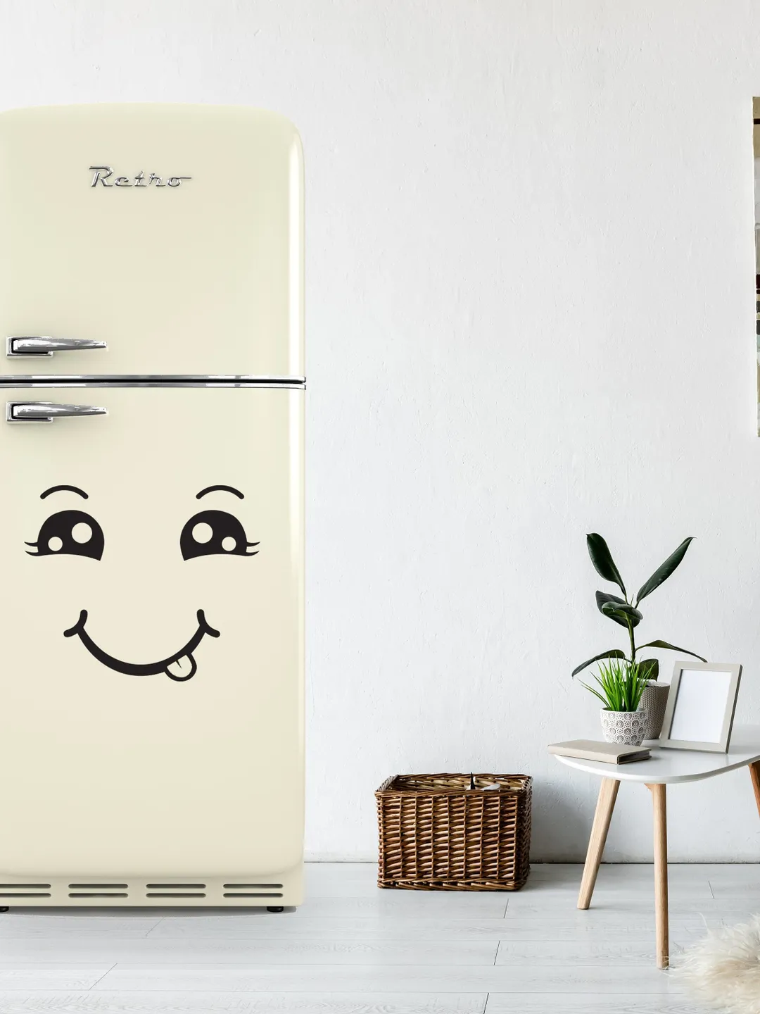 Refrigerator Smiley Face Decal - Happy Chef Smile Fridge Door Vinyl ...
