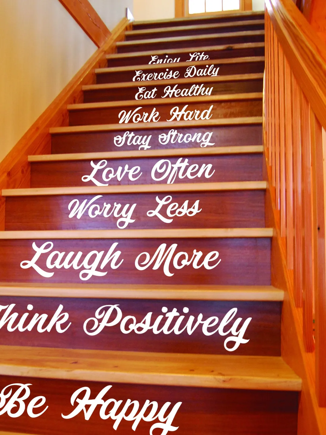 Stair Riser Step Quotes Vinyl Decals - Home Staircase Stairway Family ...