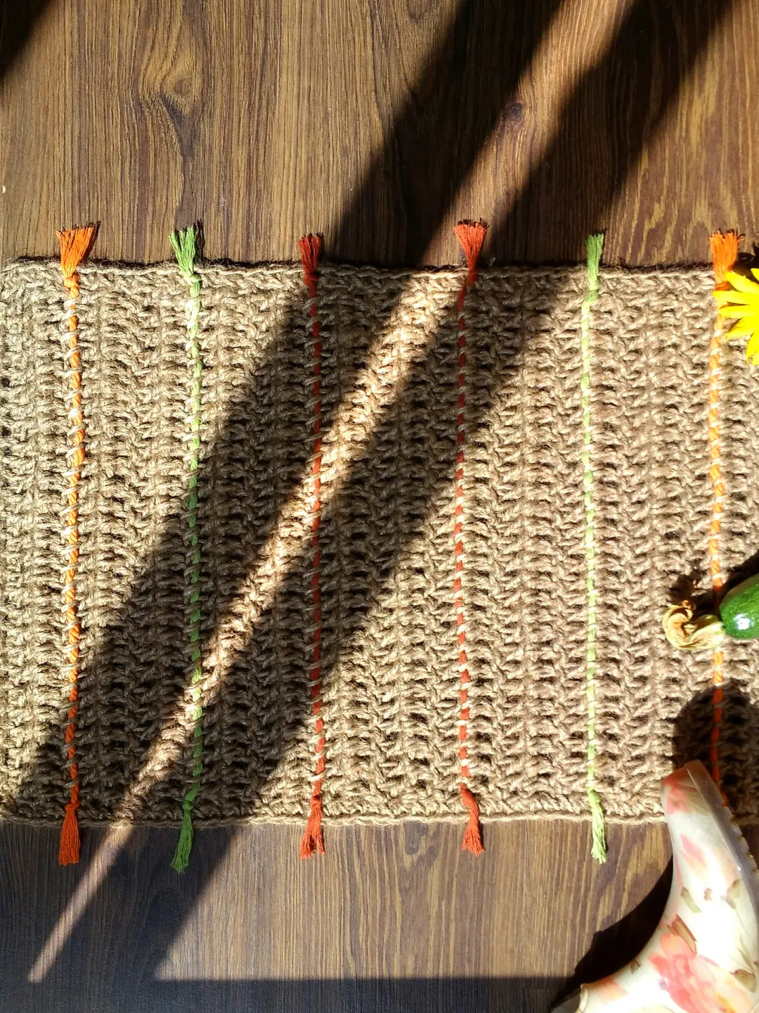 Autumn Decor Jute Runner Cute Colorful Braided Natural Jute Doormat ...