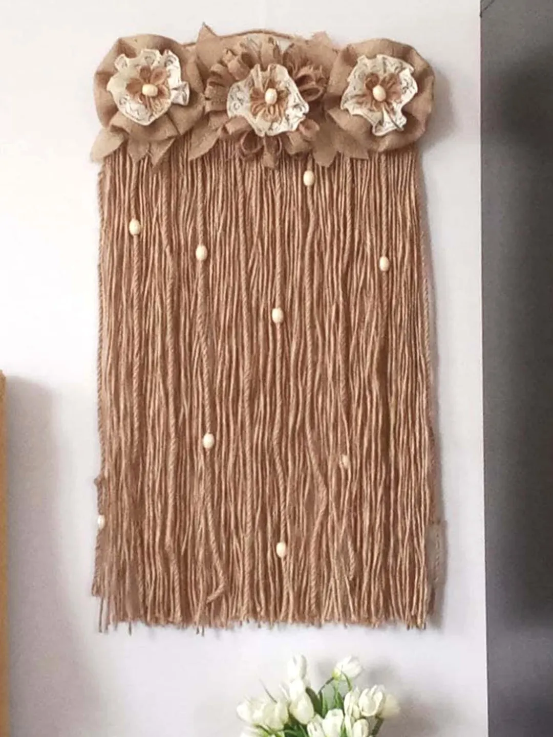 Narrow wall décor Long vertical tapestry Handwoven wall tapestry Woven ...