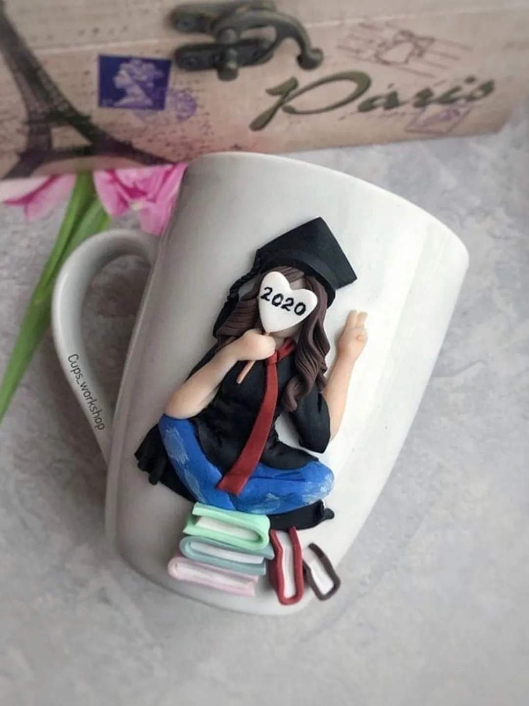 2020 graduation gift personalized mug or teacher tumbler with polymer ...