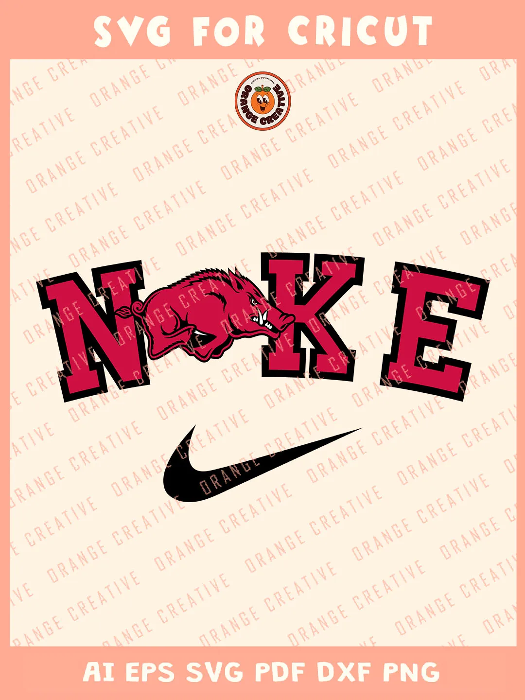 Ni.kee Arkansas Razorbacks Svg, NCAA College Football Team Svg, NCAA ...