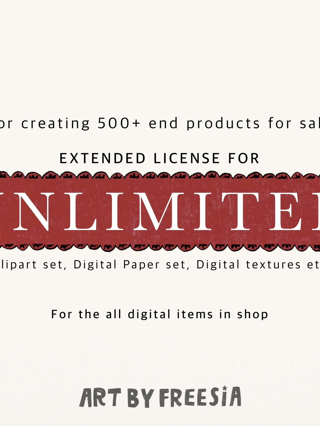 Extended license for unlimited clipart - For all products in shop
