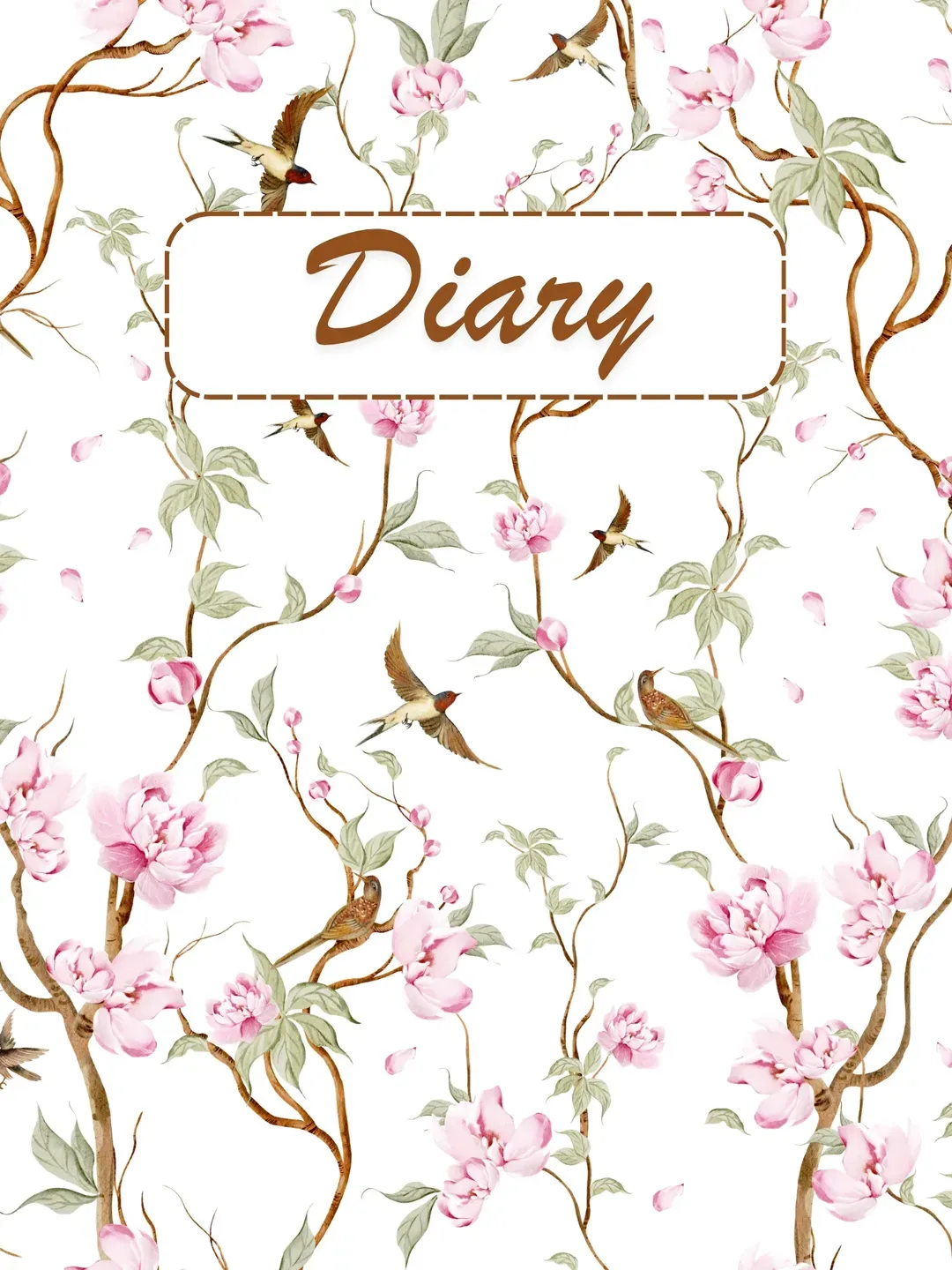 Floral Printable Notebook 100 Pages | Lined Journal PDF | Aesthetic ...