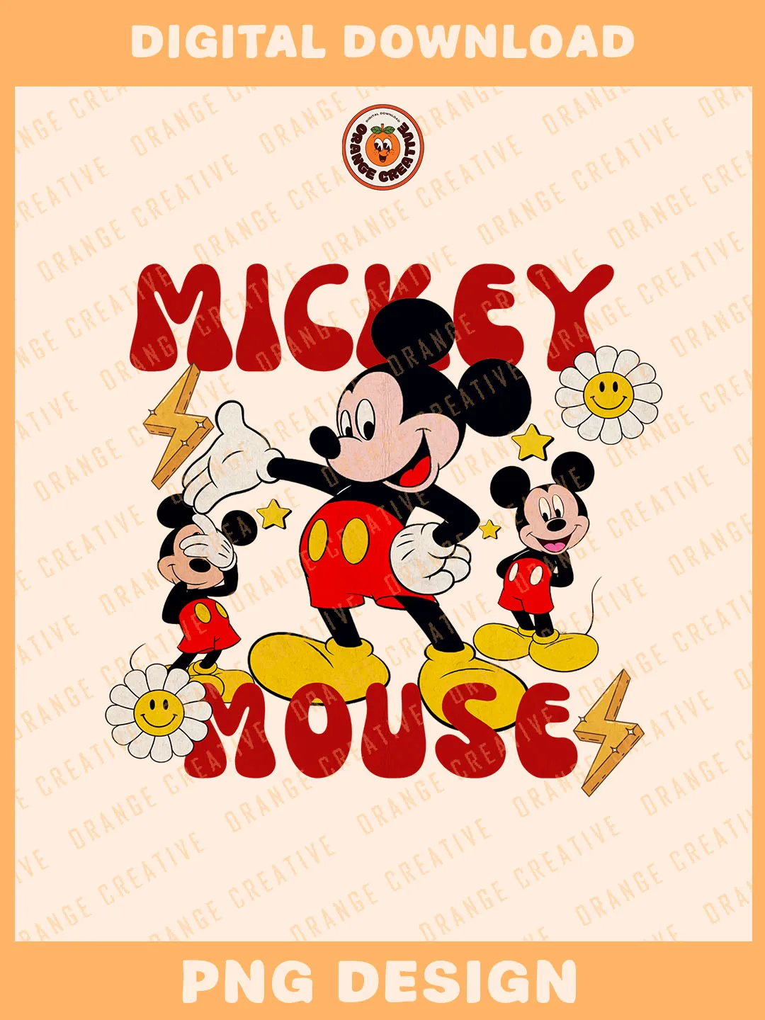 Minnie Mouse Retro Hippie Png Designs, Disney Mickey Mouse Sublimation ...
