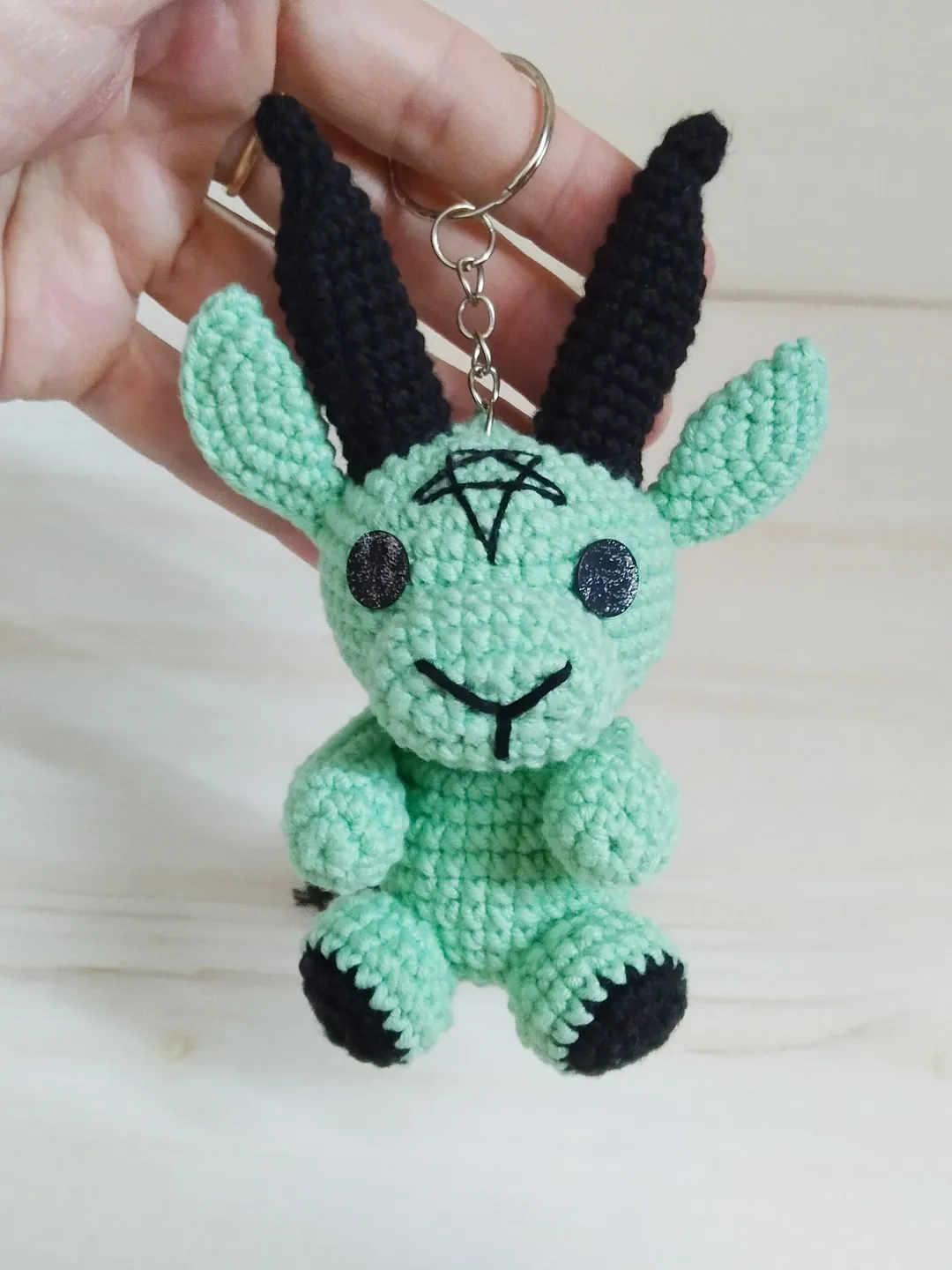Baphomet plushie, baphomet keychain, creepy cute doll, baphomet, scary ...