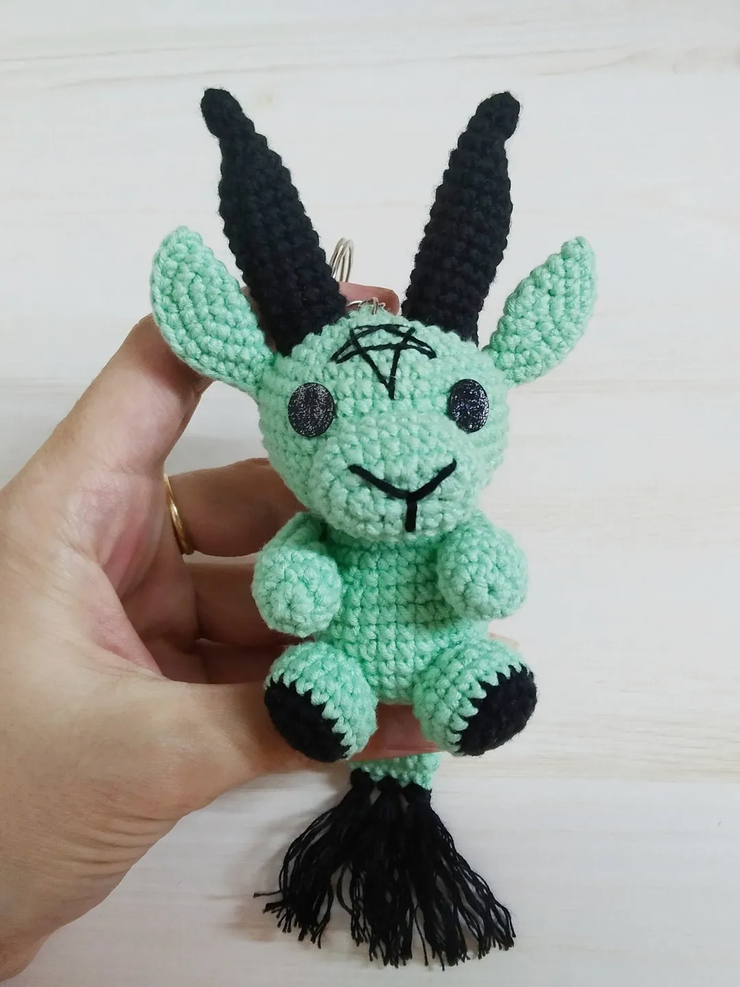 Baphomet plushie, baphomet keychain, creepy cute doll, baphomet, scary ...