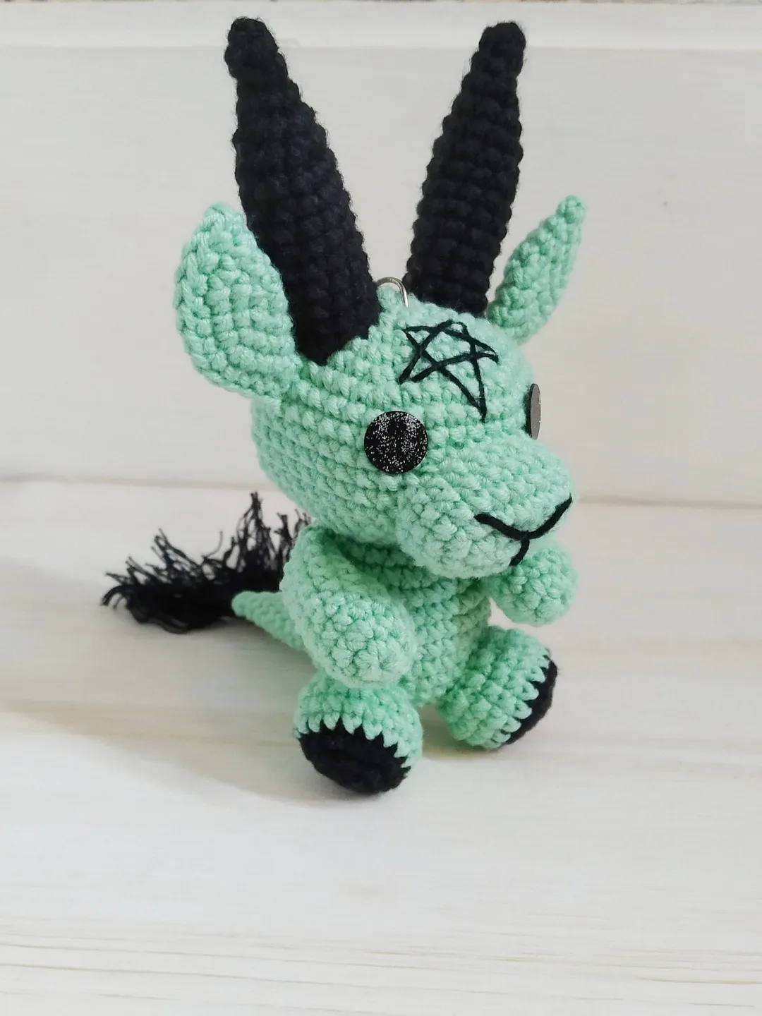 Baphomet plushie, baphomet keychain, creepy cute doll, baphomet, scary ...