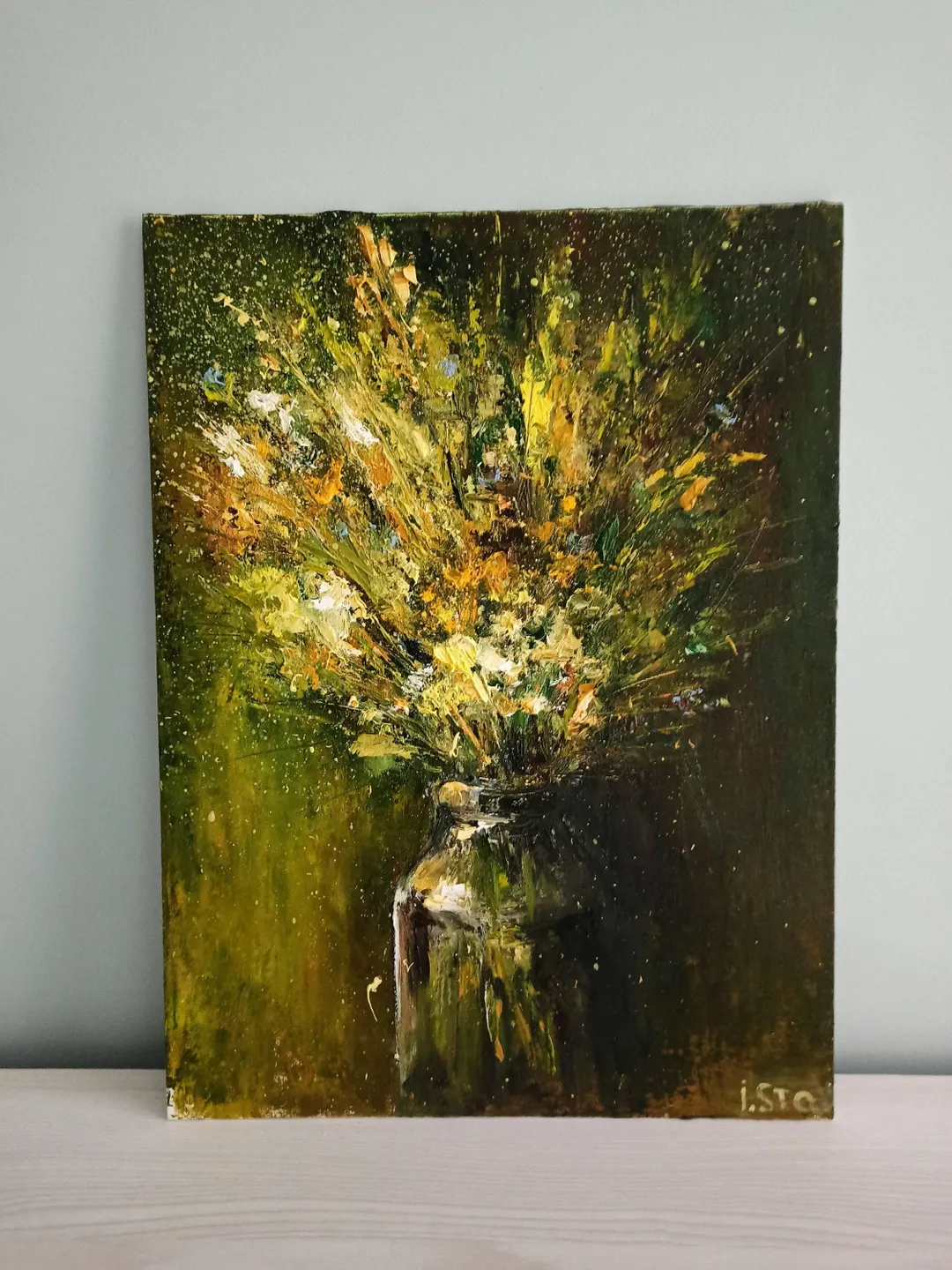 Bright Flowers Impasto Handmade Flower Painting Original Picture for ...