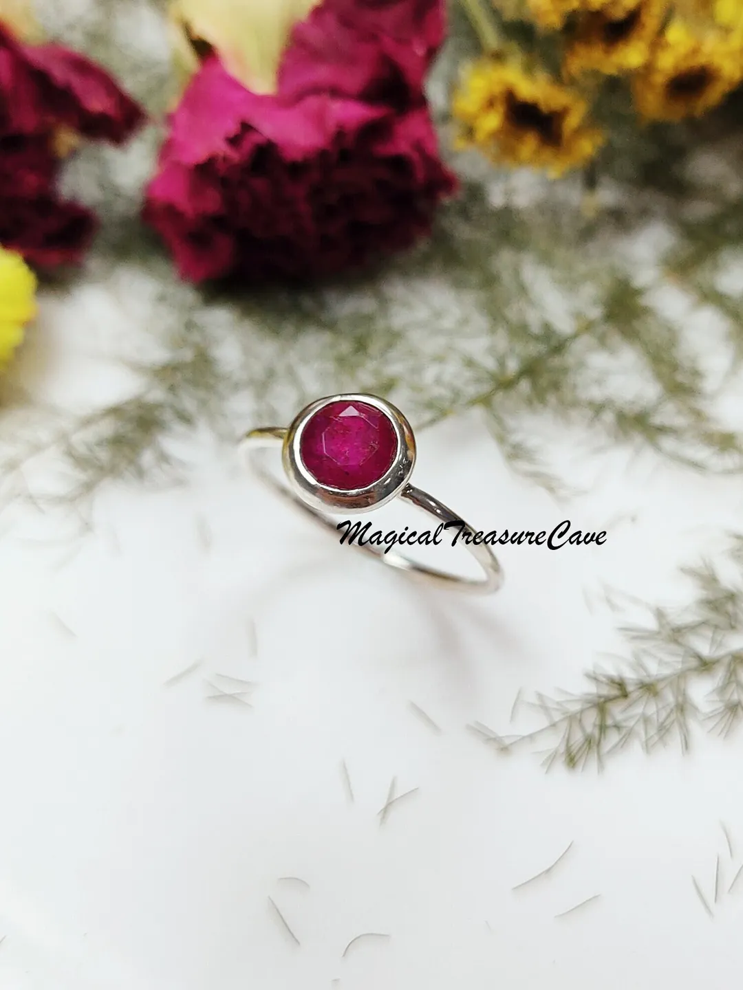 Pink Ruby Ring, 925 Sterling Silver Jewelry, July Birthstone, Amazing ...