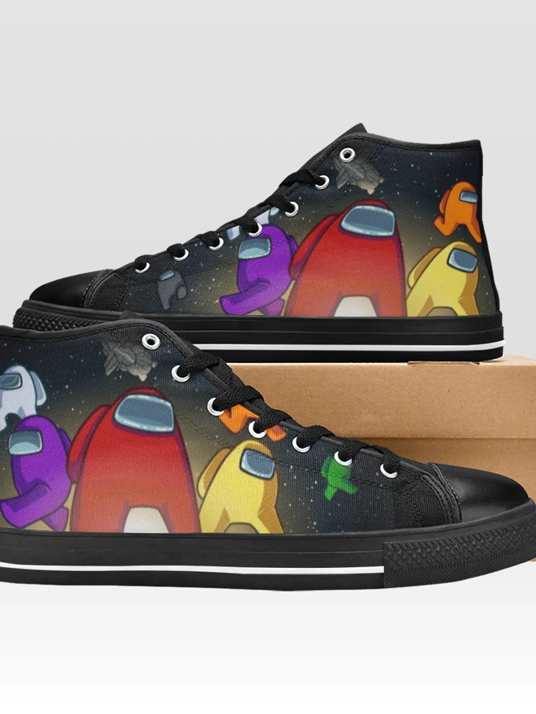 You Look Sus Shoes, High-Top Sneakers, Handmade Footwear