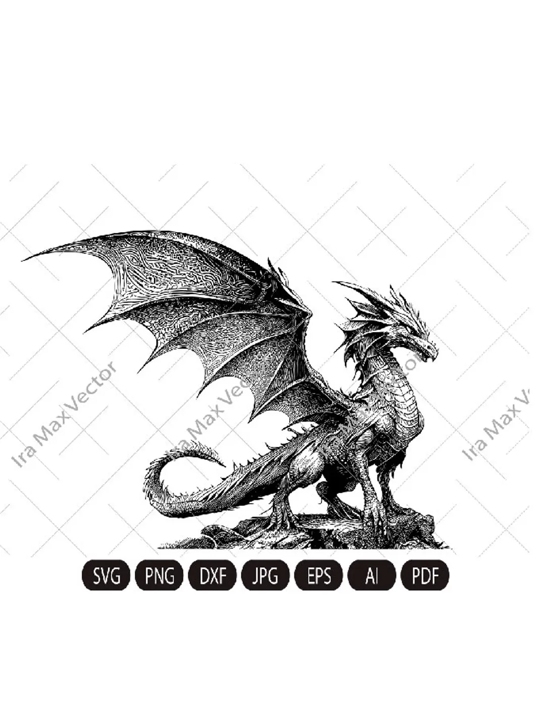 Dragon svg, Dragon detailed, Dragon flying, Dragon Vector, Chinese ...