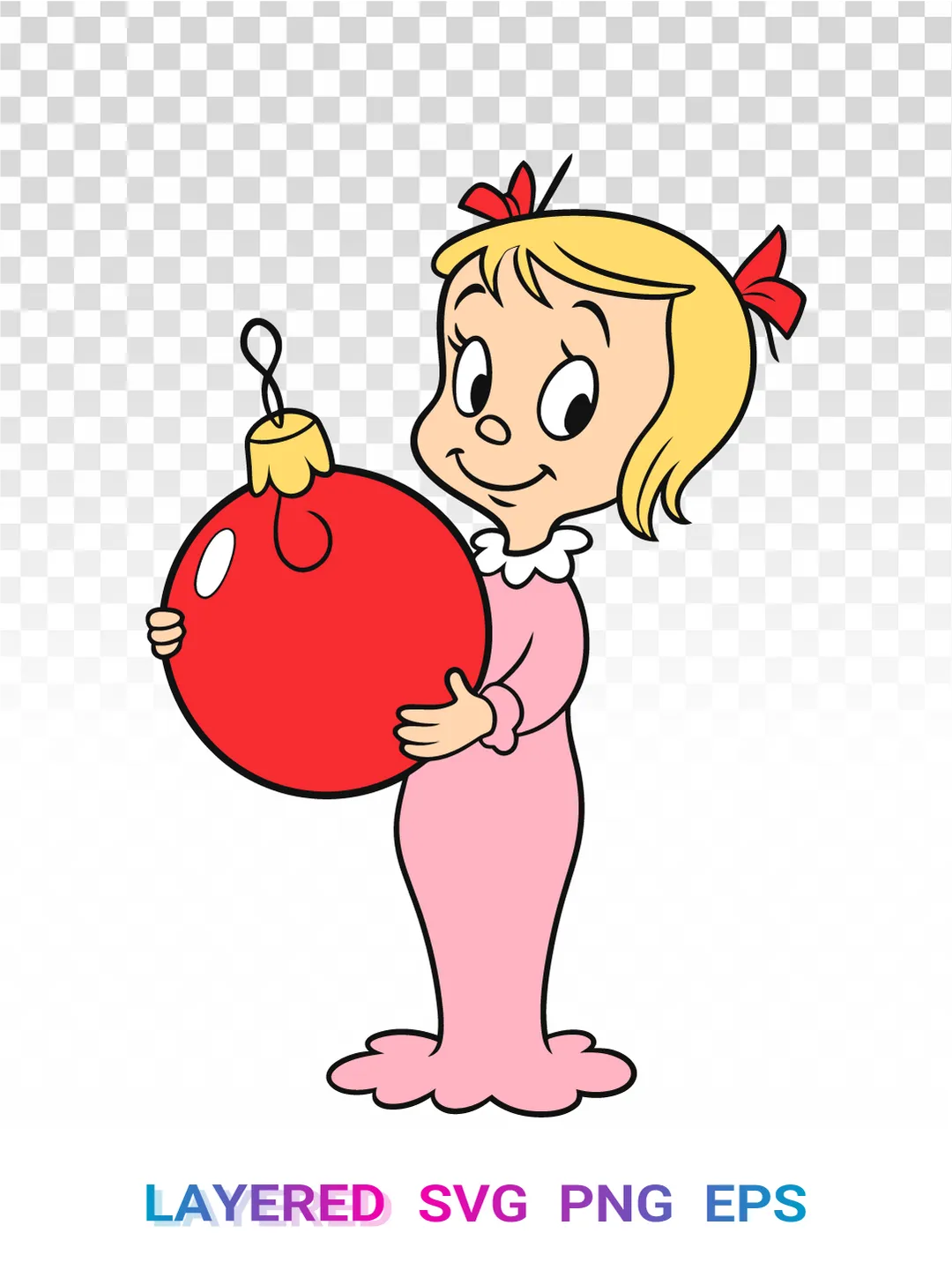 Cindy Lou Who Christmas SVG, Dr Seuss PNG Clipart Cricut