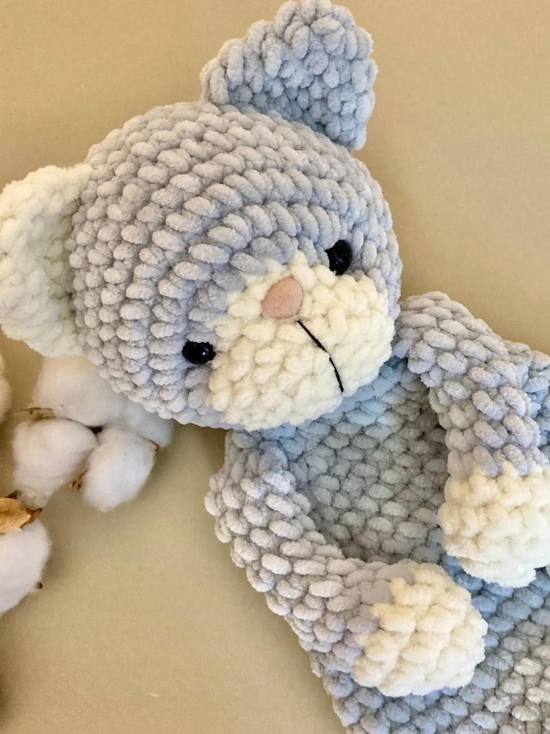 Crochet cat snuggler pattern Amigurumi lovey tutorial Crochet kitty ...