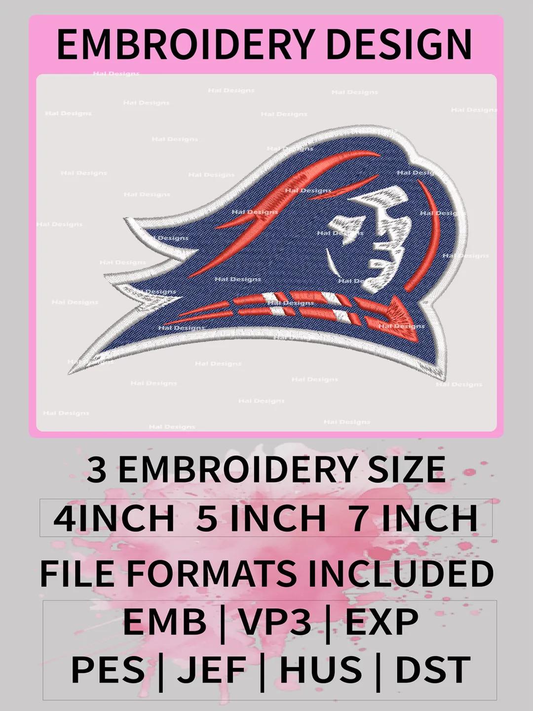 NCAA NJIT Highlanders Embroidery File, 3 Sizes, 6 Formats, NCAA Machine ...
