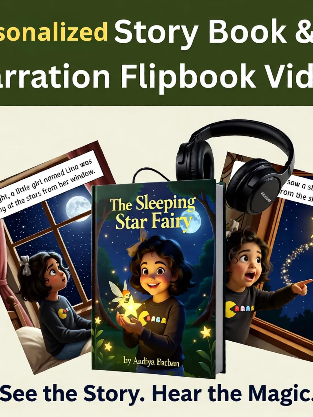 Personalized Bedtime Story Video & PDF Book: Custom Kid's Gift (Digital ...