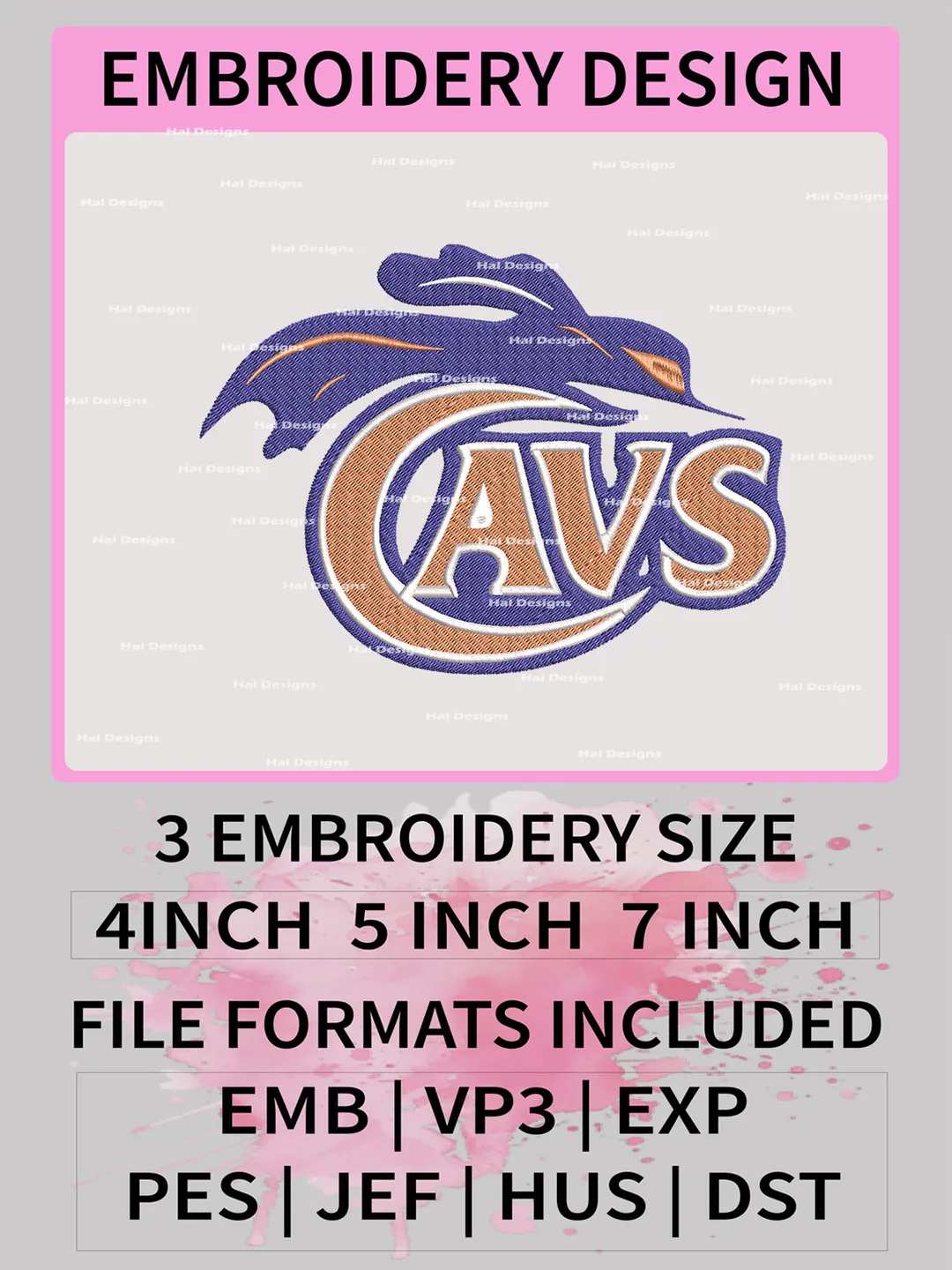 NCAA Virginia Cavaliers Embroidery File, 3 Sizes, 6 Formats, NCAA ...