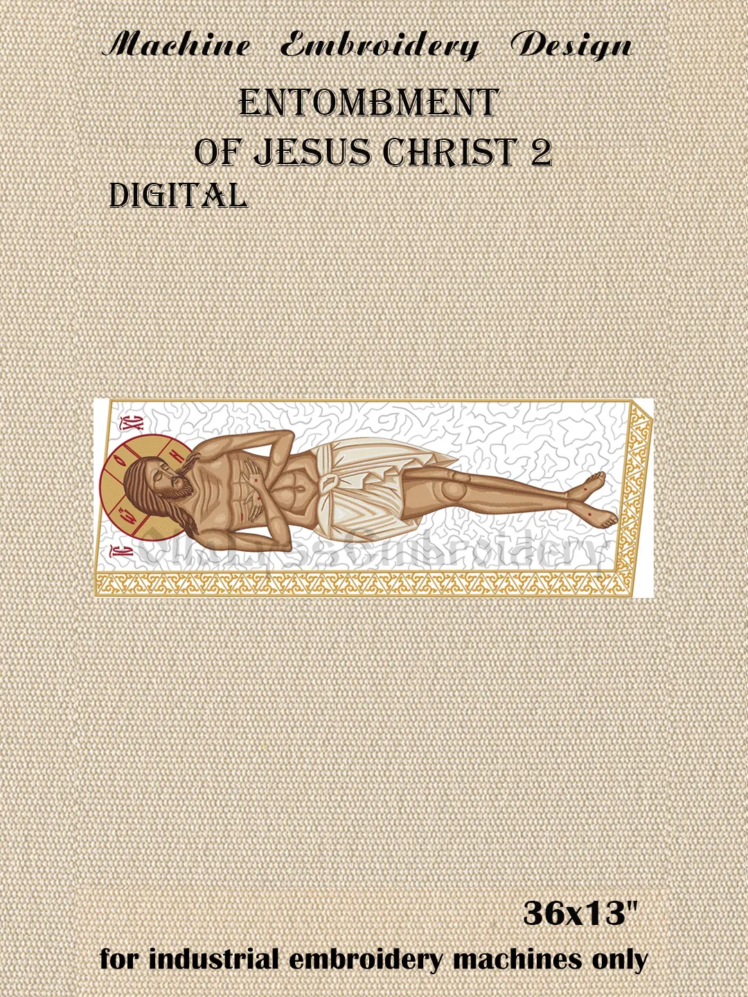 Jesus Christ machine embroidery design