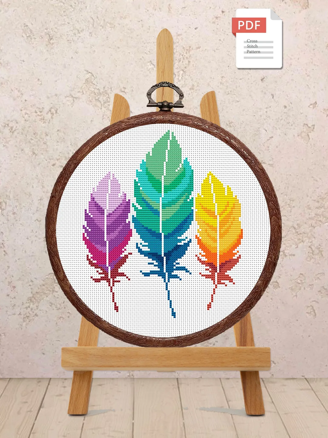 The Feathers Cross Stitch Pattern, Feather Cross Stitch Pattern ...