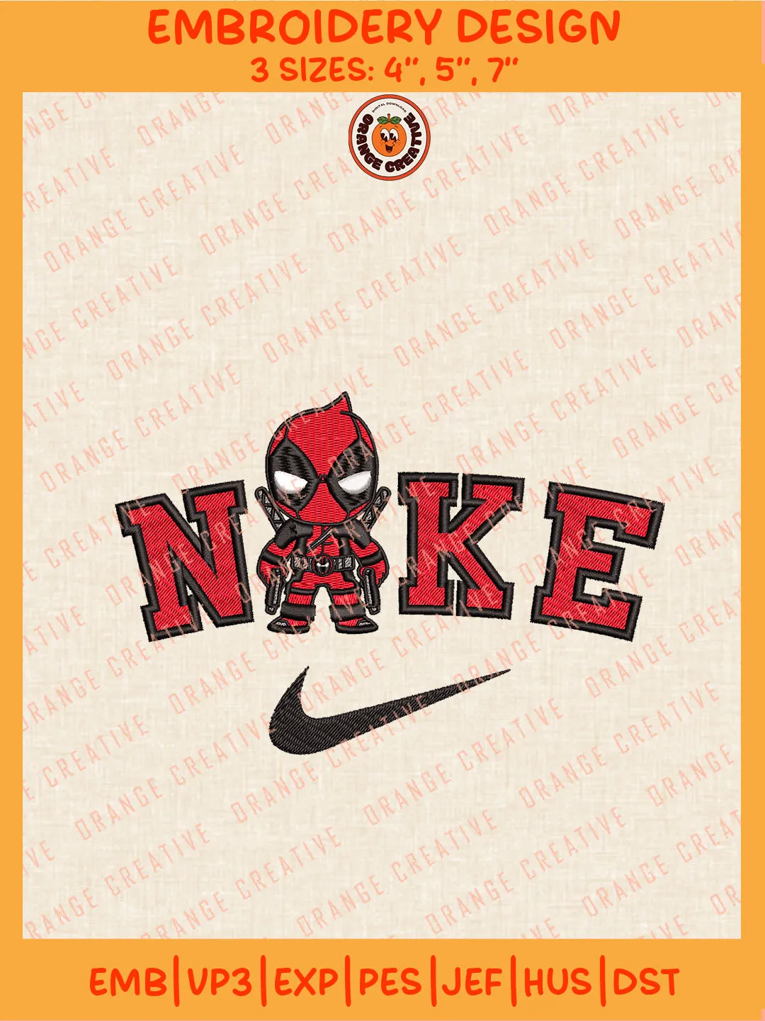 Deadpool Marvel Comic Embroidery Files, Deadpool Embroidery Designs ...