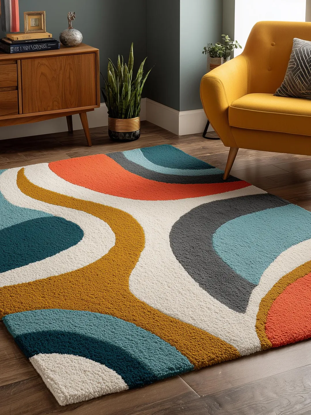 Fabelhafte Mid Century Teppich Ebenbild