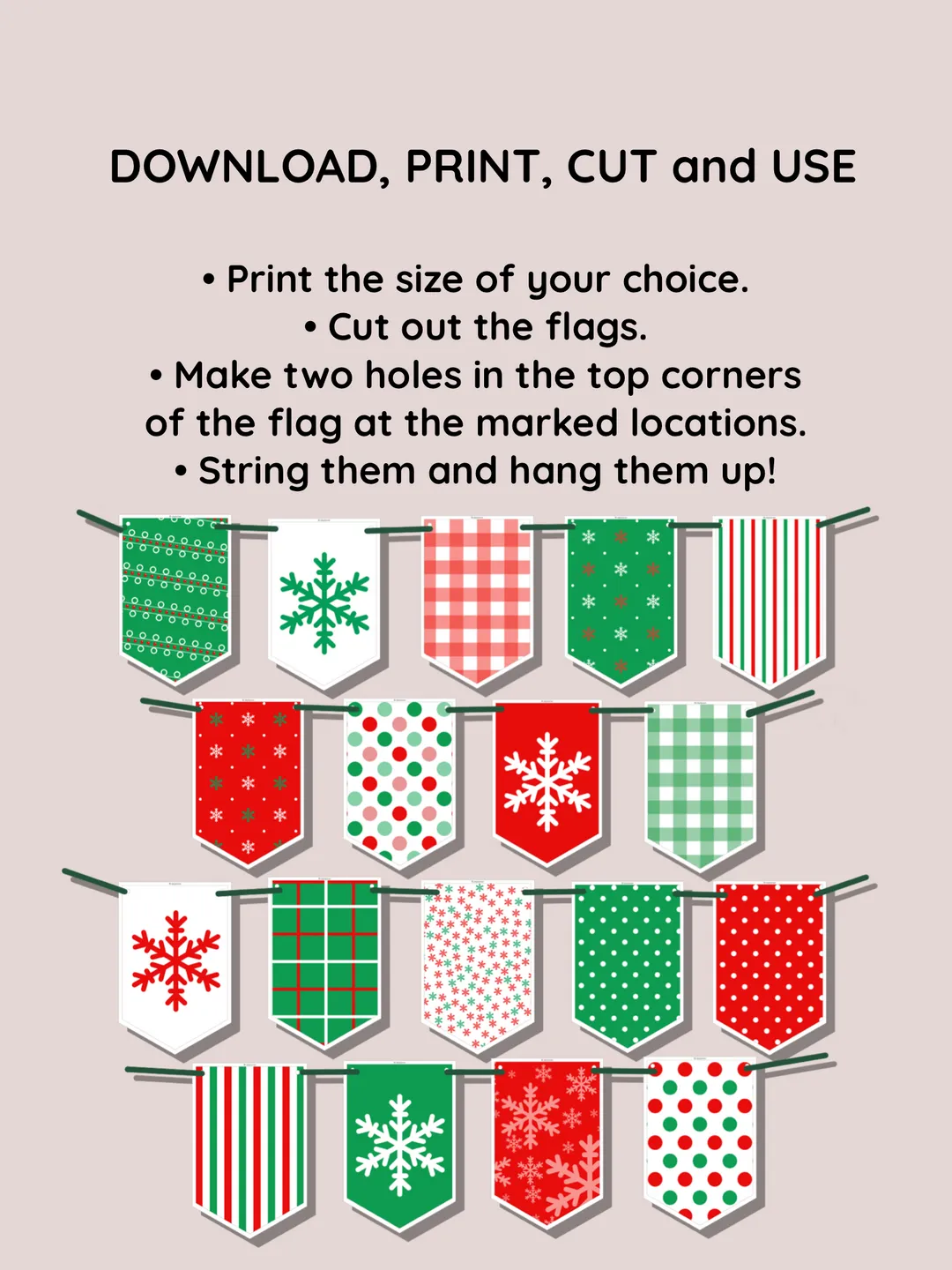 Printable Christmas Banner for Families & Classrooms. Holiday Craft ...