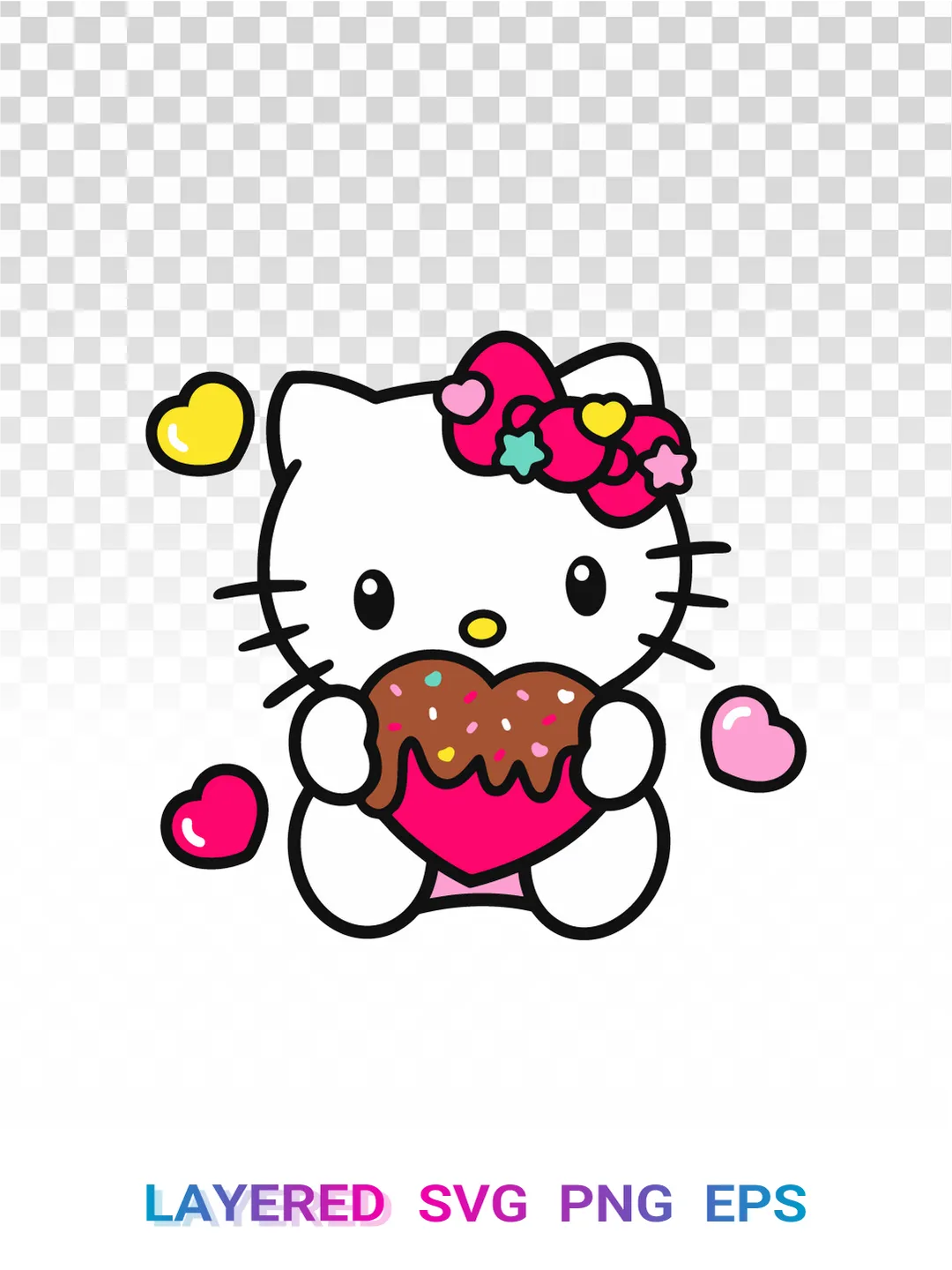 Charming Hello Kitty SVG for the 'Sweet-Tooth' Valentine Crafter