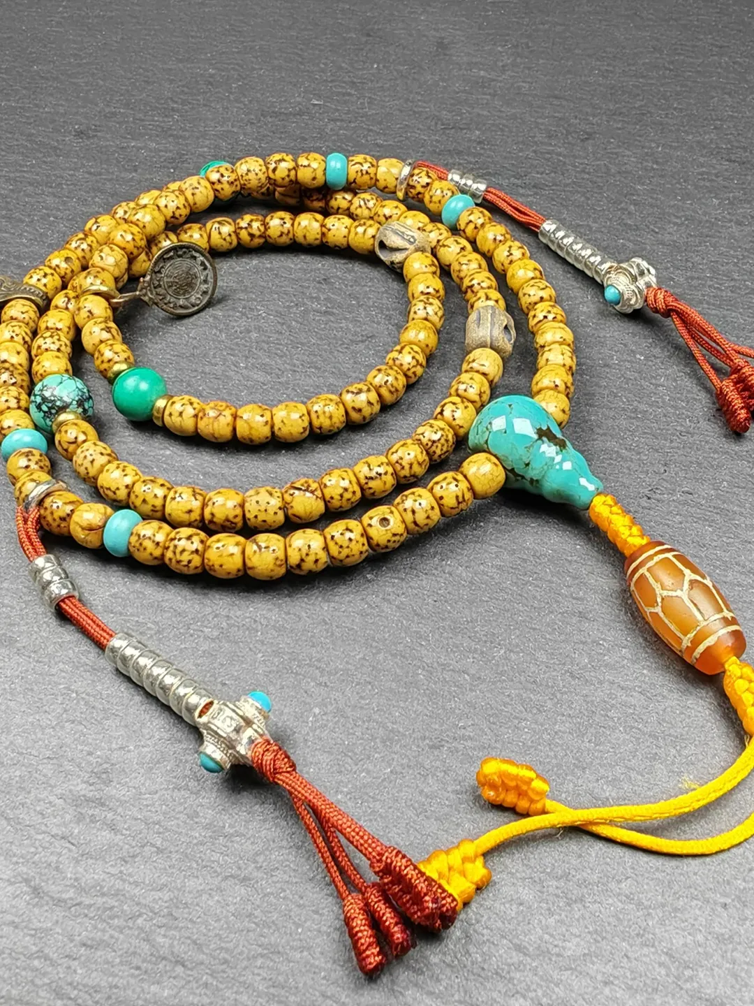 Authentic 5+mm Lotus Seed Necklace Mala for Women: Old Tibetan Rosary ...