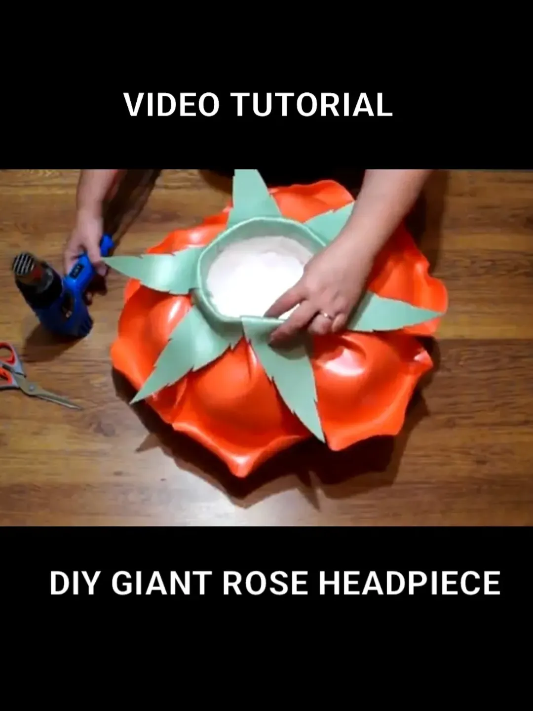 Video tutorial, DIY Giant Rose hat, Headpiece Tutorial, fantastic ...