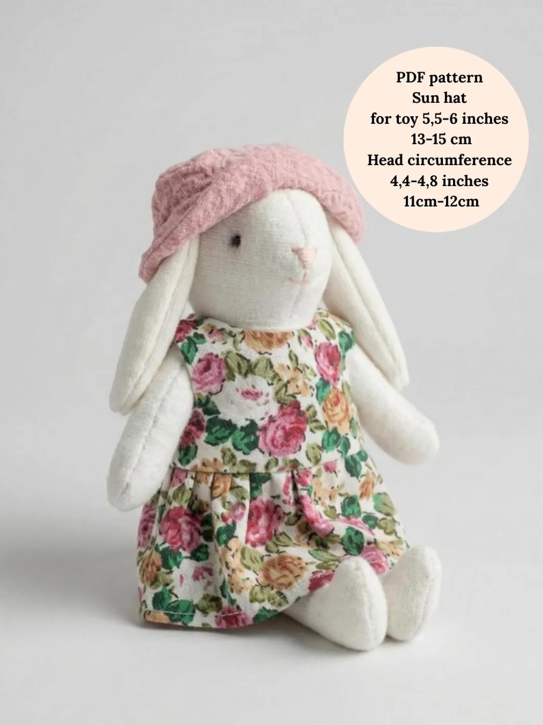 Mini Sun Hat PDF Sewing Tutorial and Pattern for dolls similar toys ...