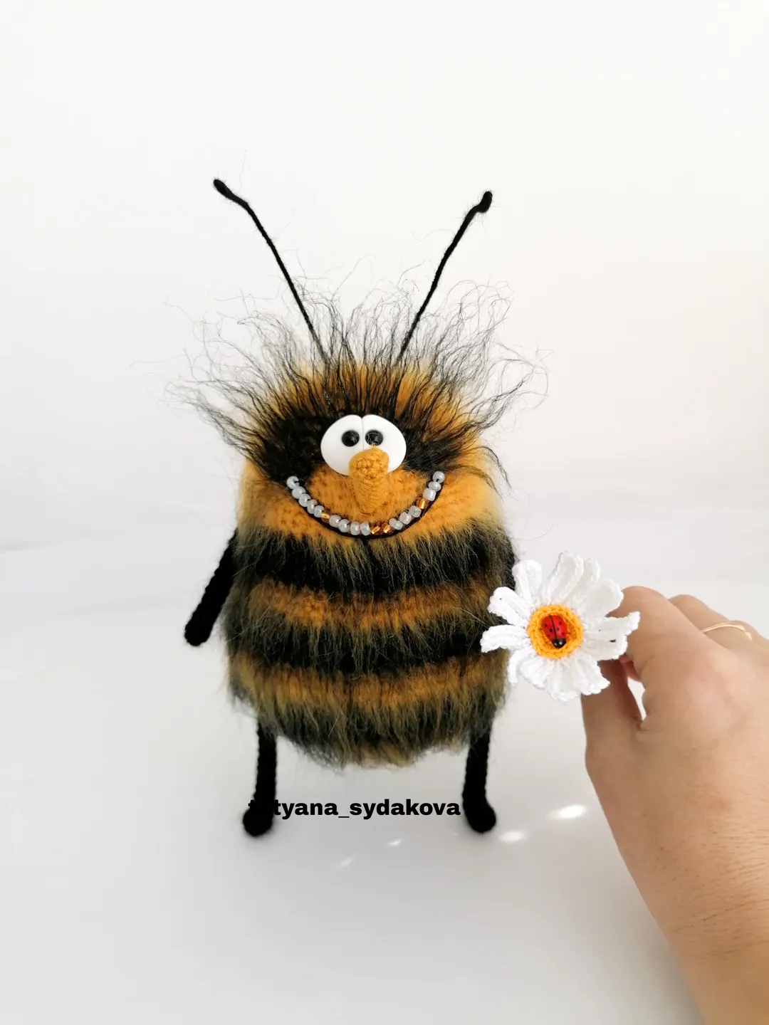 Baby rattle honey bee, bee teething toy, bumble bee sensory toy, bumble ...