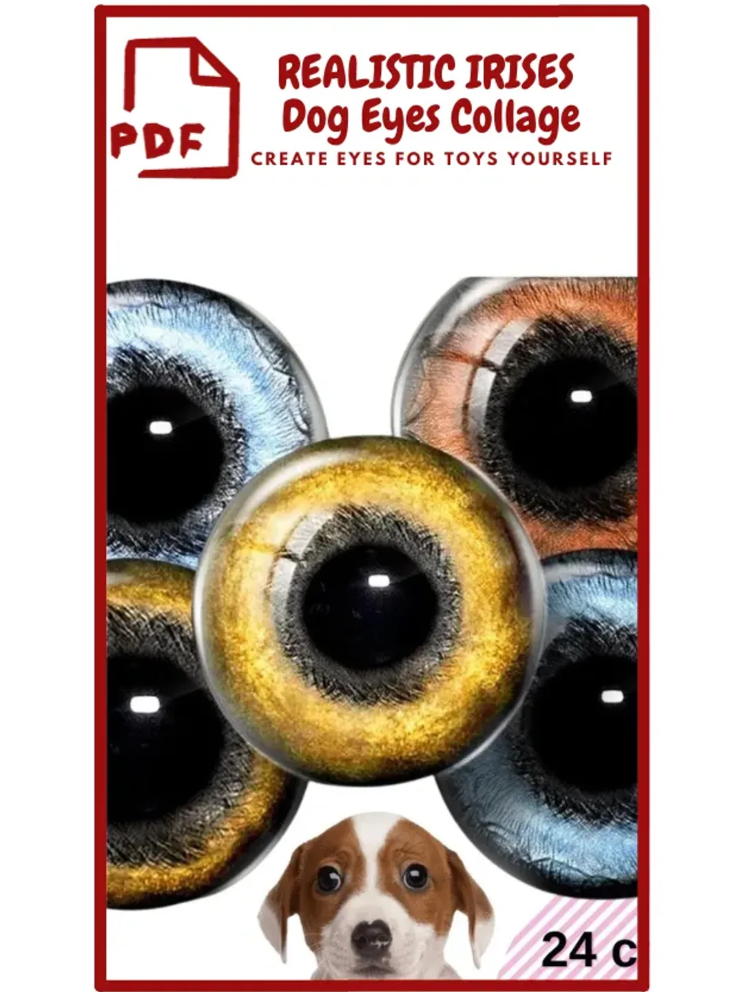 Doll Eyes, Realistic Dog Eyes, Digital eyes Collage, Sheets Printable ...
