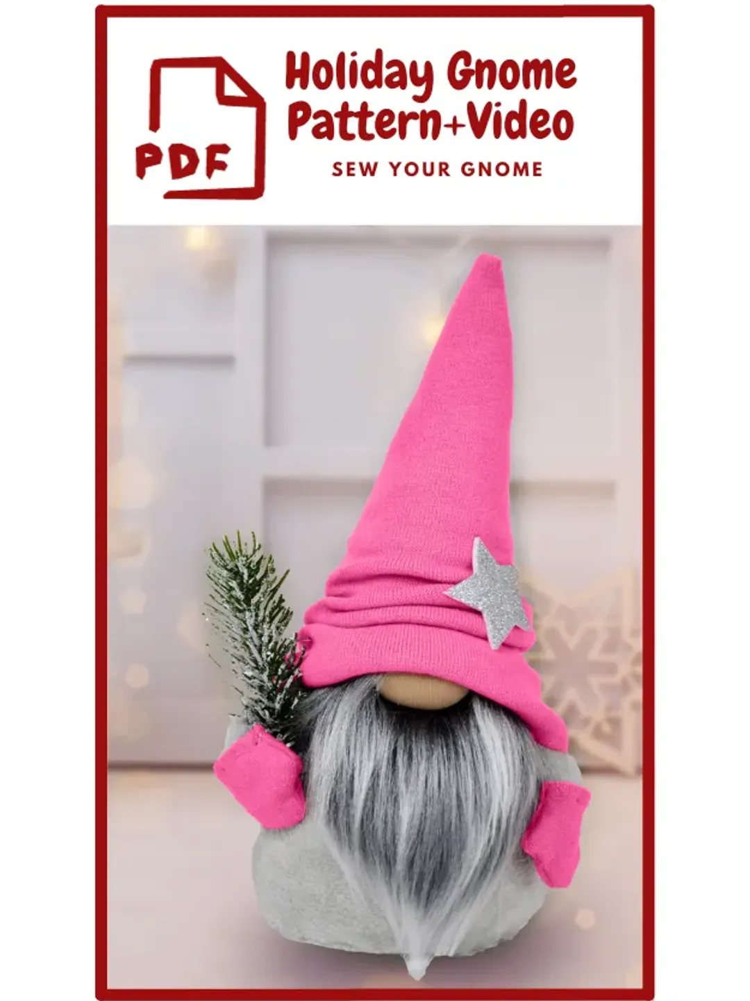 Christmas Gnome Video Tutorial step by step Toy Handmade Norwegian ...