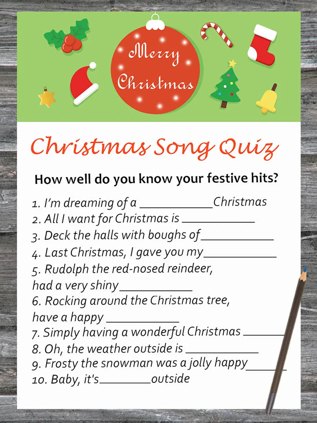 Christmas party games,Christmas Song Trivia Game Printable,Merry ...