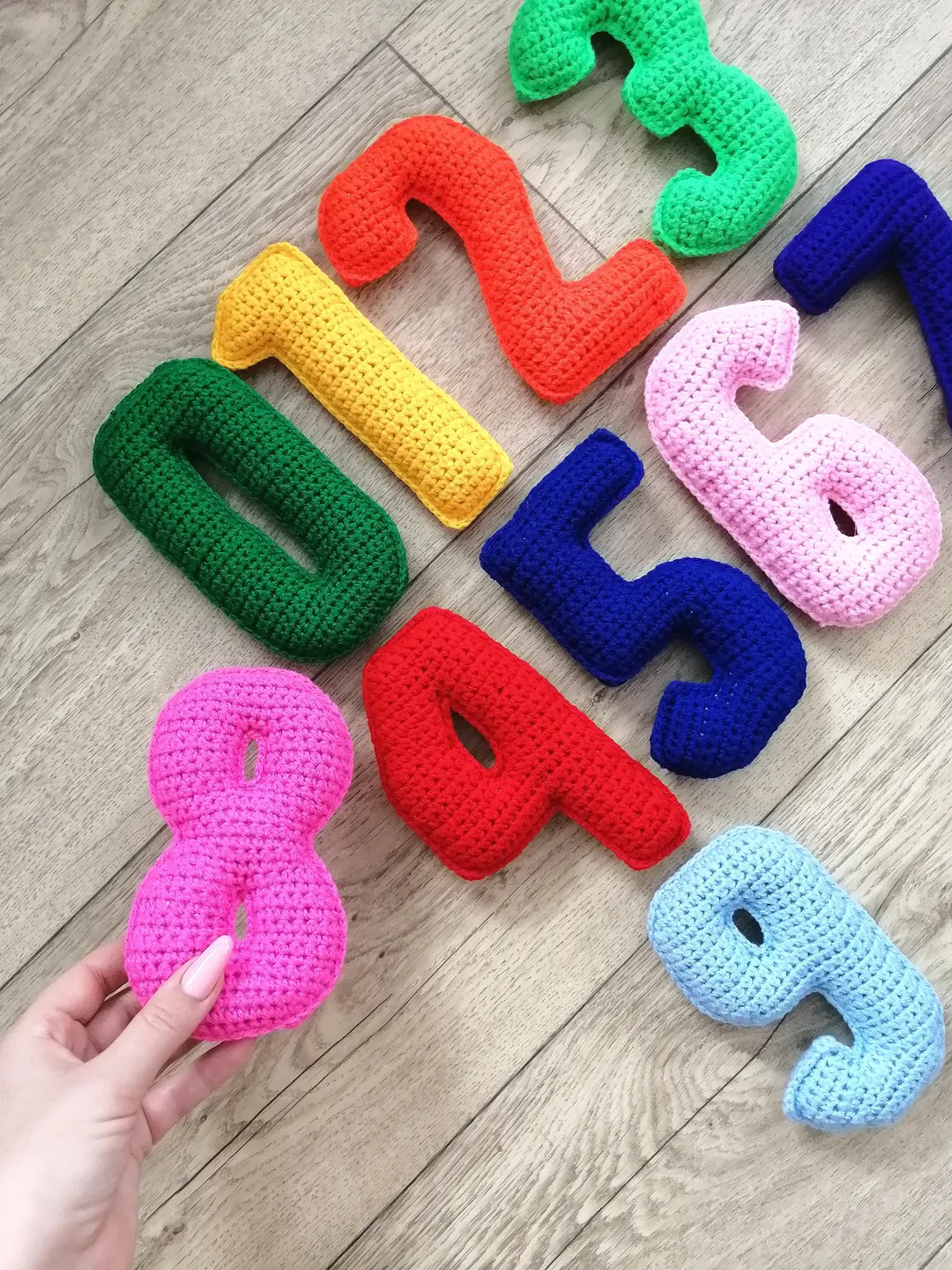 Plushie Numbers 0-9 Big Soft Numbers for Kids Learning Safe Toys Gift ...