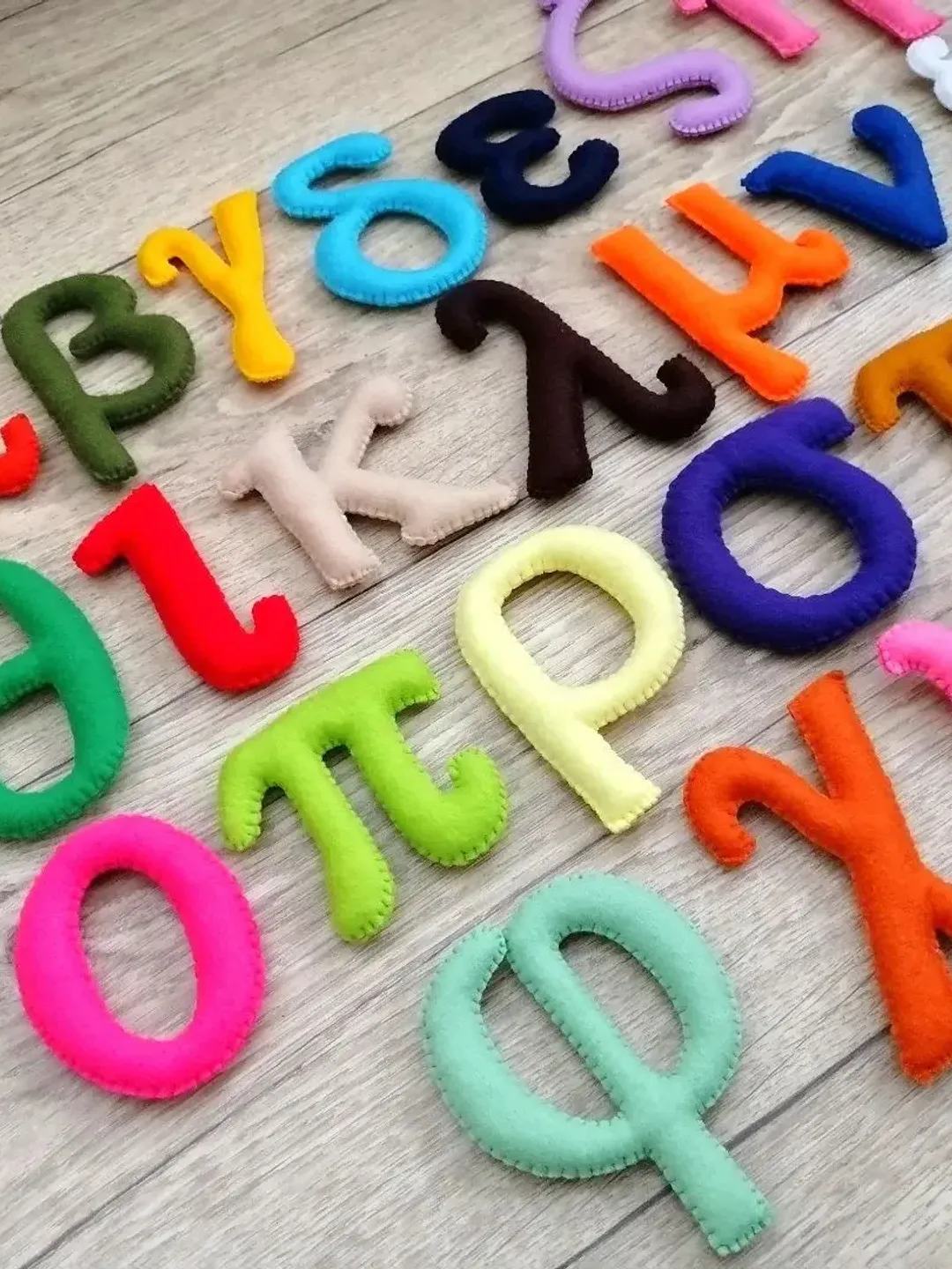 Greek ABC Soft Alphabet Educational Greek alphabet for baby handmade toys