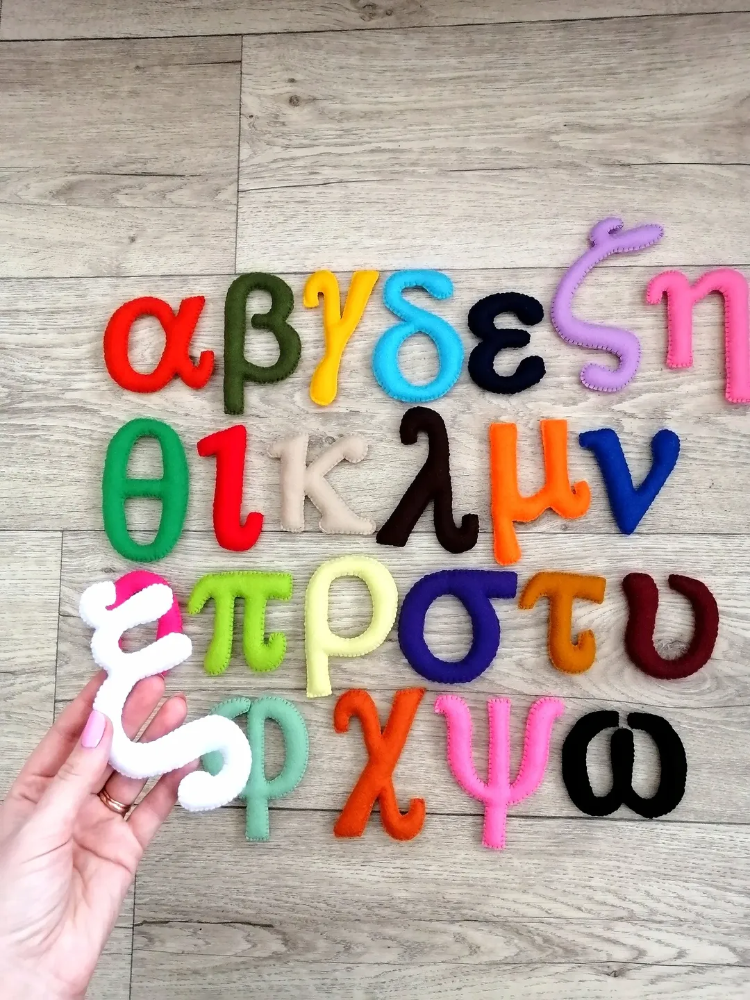 Greek ABC Soft Alphabet Educational Greek alphabet for baby handmade toys
