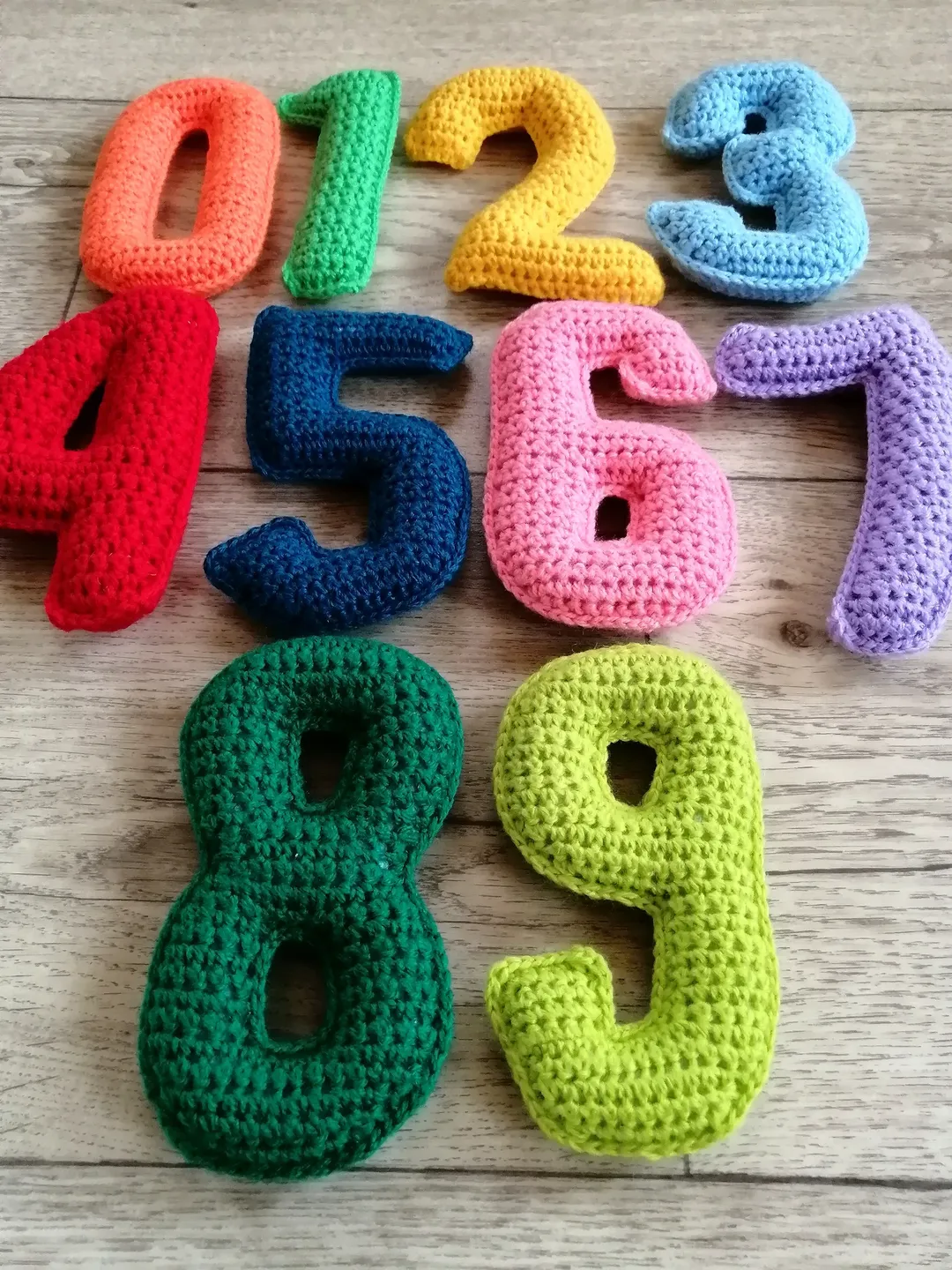 Pattern crocheted numbers Crocheted numbers easy pattern Beginners ...