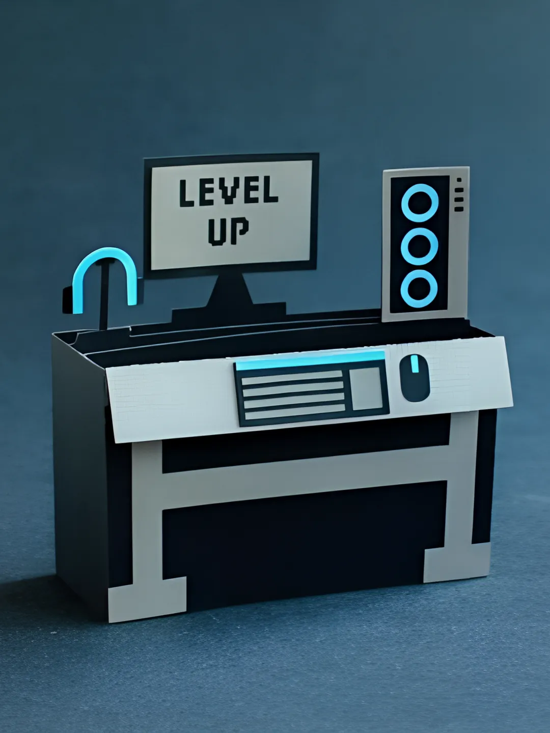 Gamer Computer Pop Up Box Card