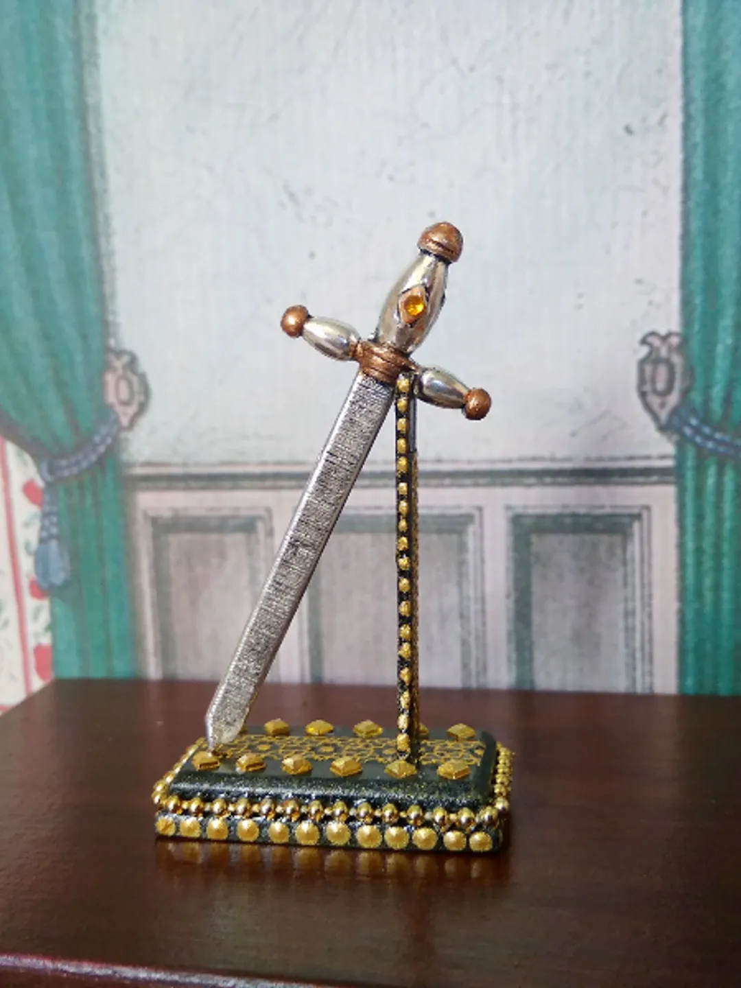 The sword on the stand. Collection weapon.1:12 scale.