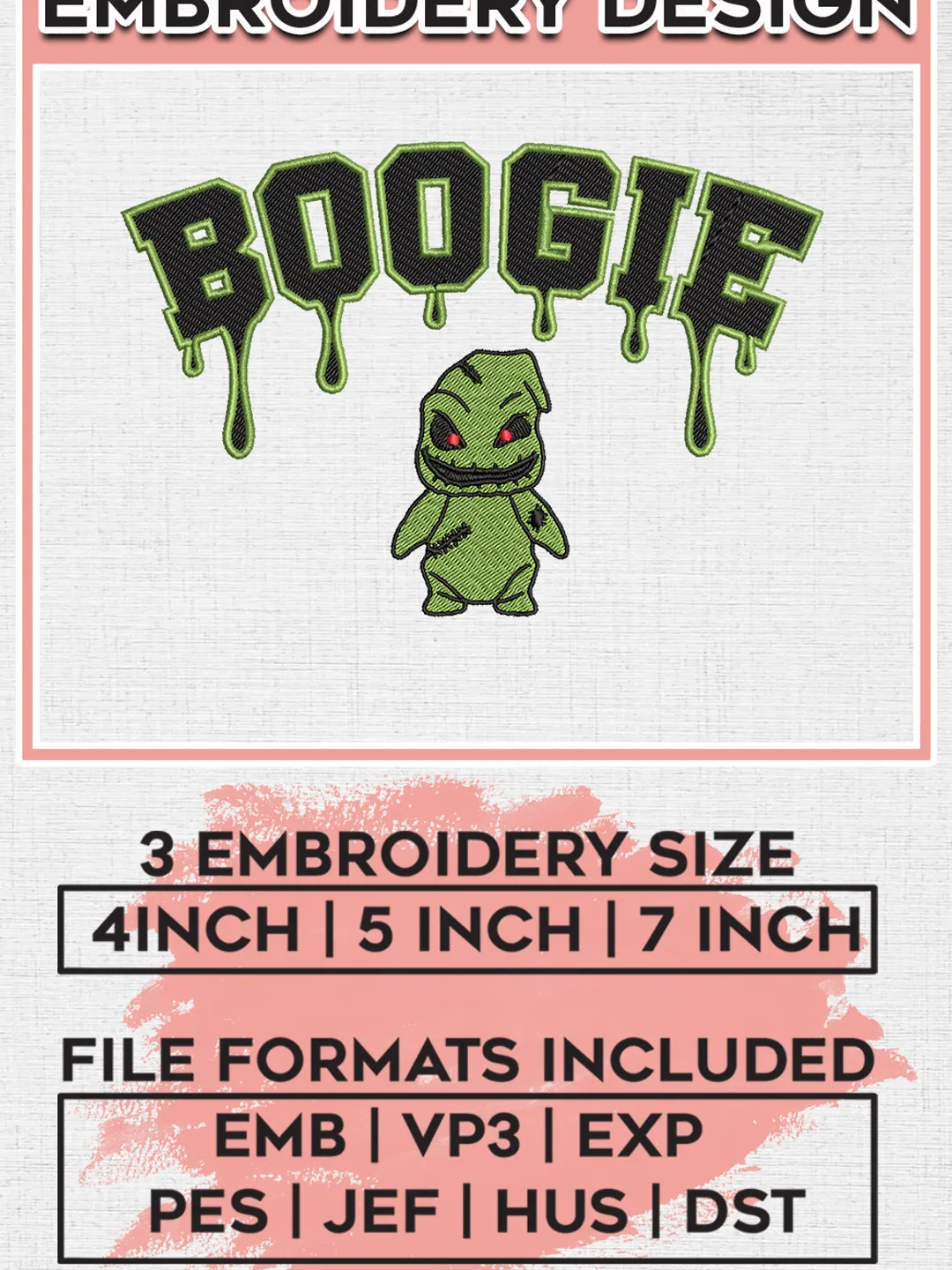 Oogie Boogie Drop Name Embroidery designs, Nightmare Before Christmas ...