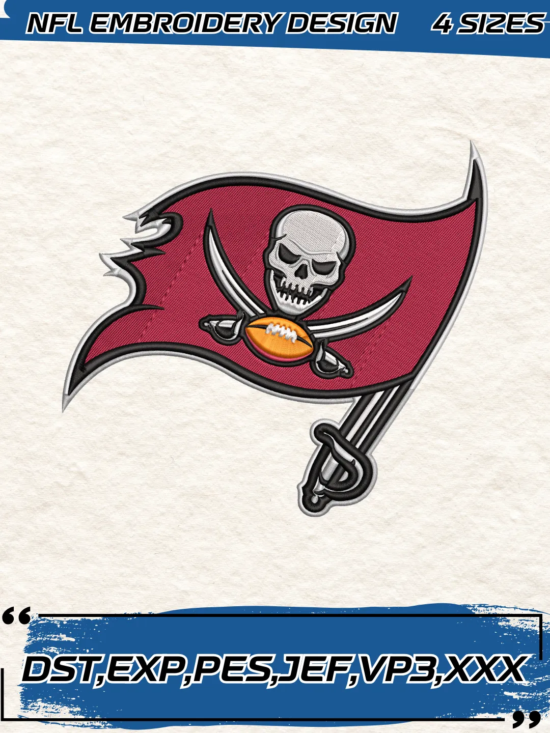 Tampa Bay Buccaneers Logos Embroidery Design Files, NFL Logos ...